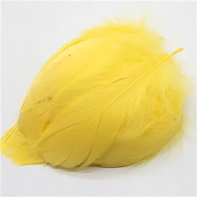 Окрашенные гусиные перья SWANFeathers 4-15 см Желтый, ZP 100P 7-12cm, Yellow