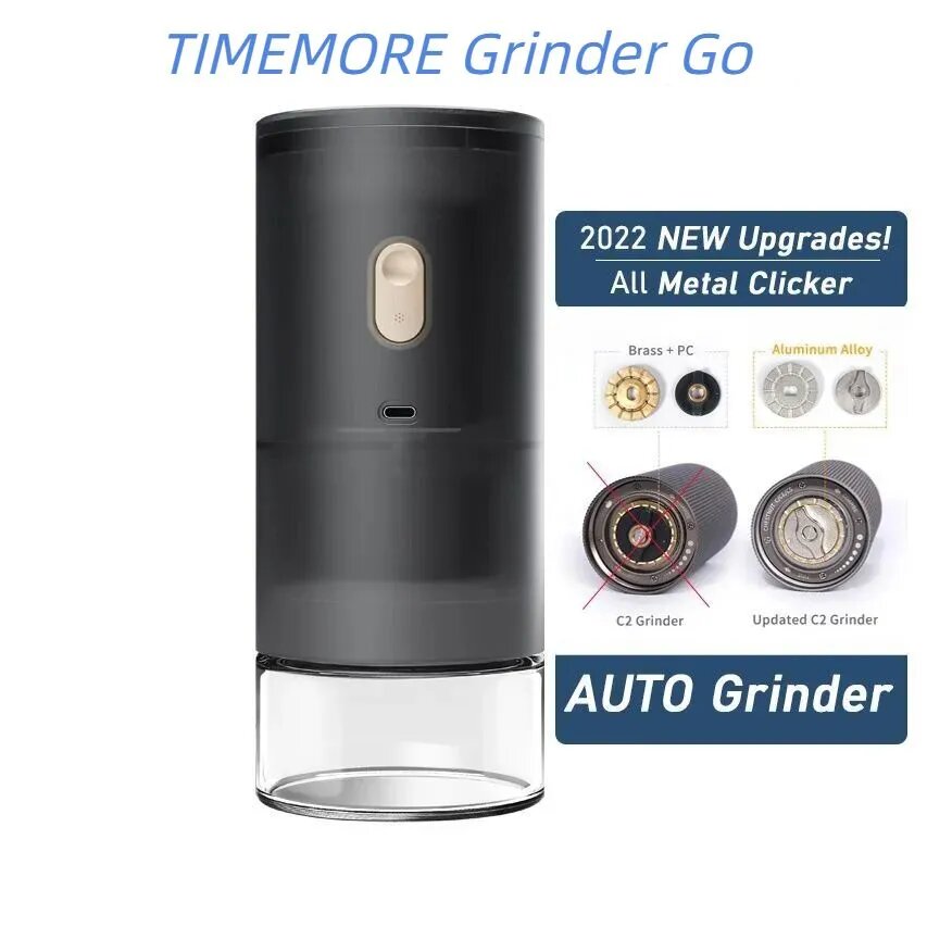 Timemore Кофемолка GRINDER Go Можно использовать молотый /сваренный вручную кофе в итальянском стиле 20 Вт, объем 60 г