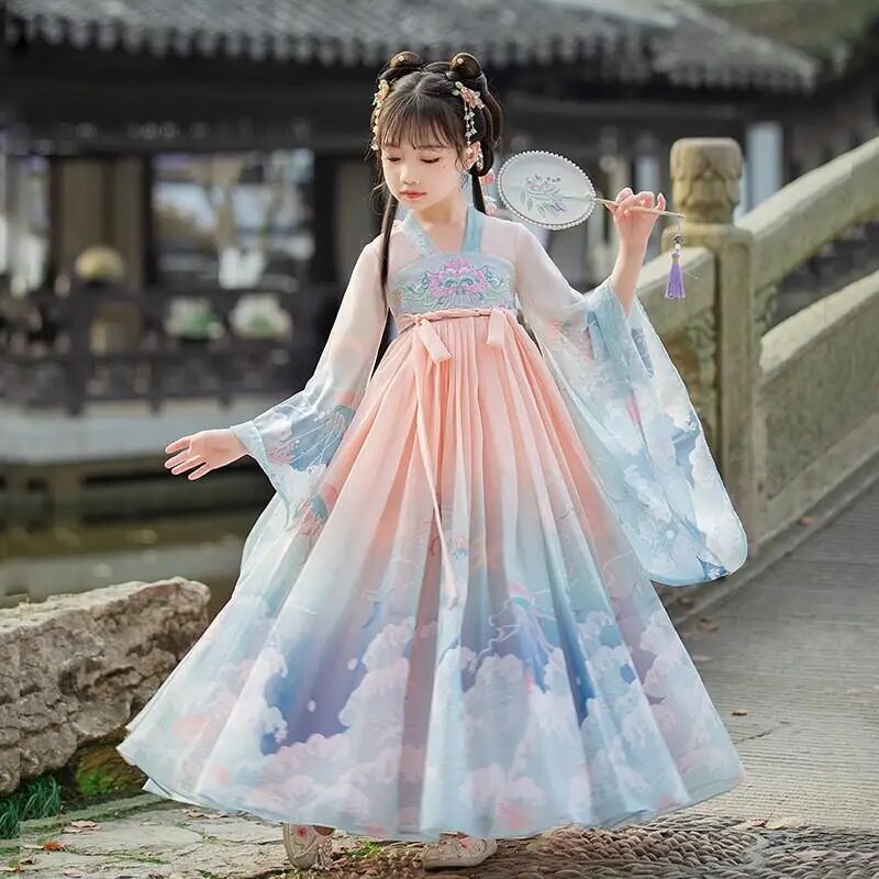 Детские костюмы Hanfu DIDUQIPAO вискоза полиэстер 160 Height155-165cm, Dress M