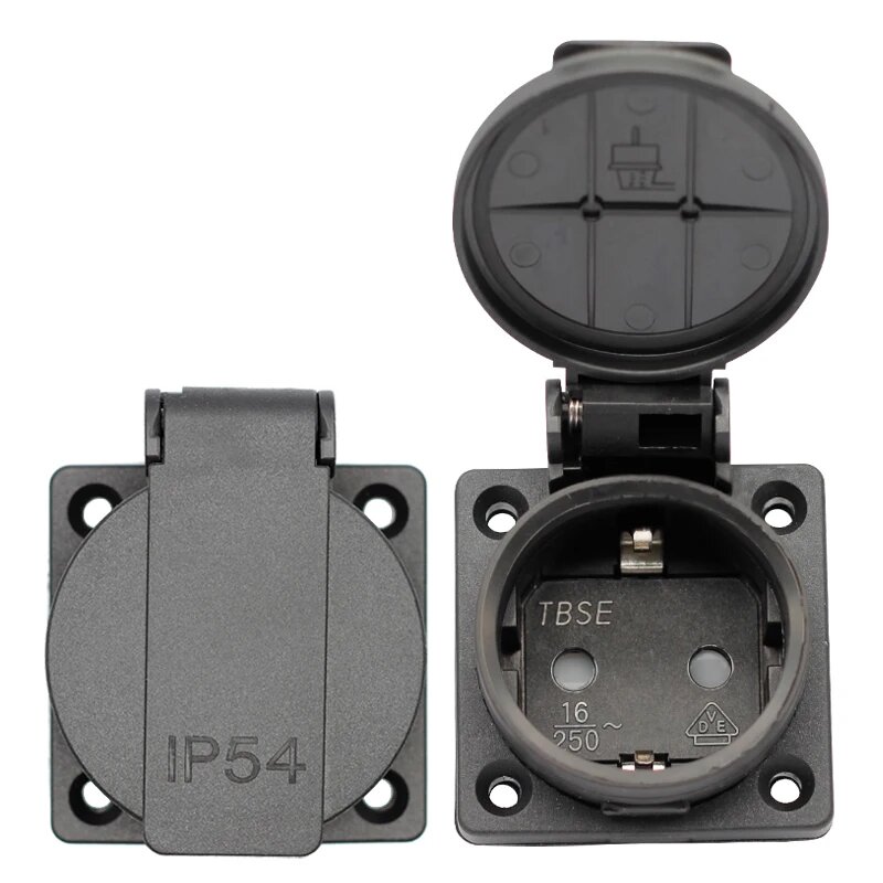 Немецкая Водонепроницаемая стандартная розетка IP54, розетка schuko, розетка с сертификацией