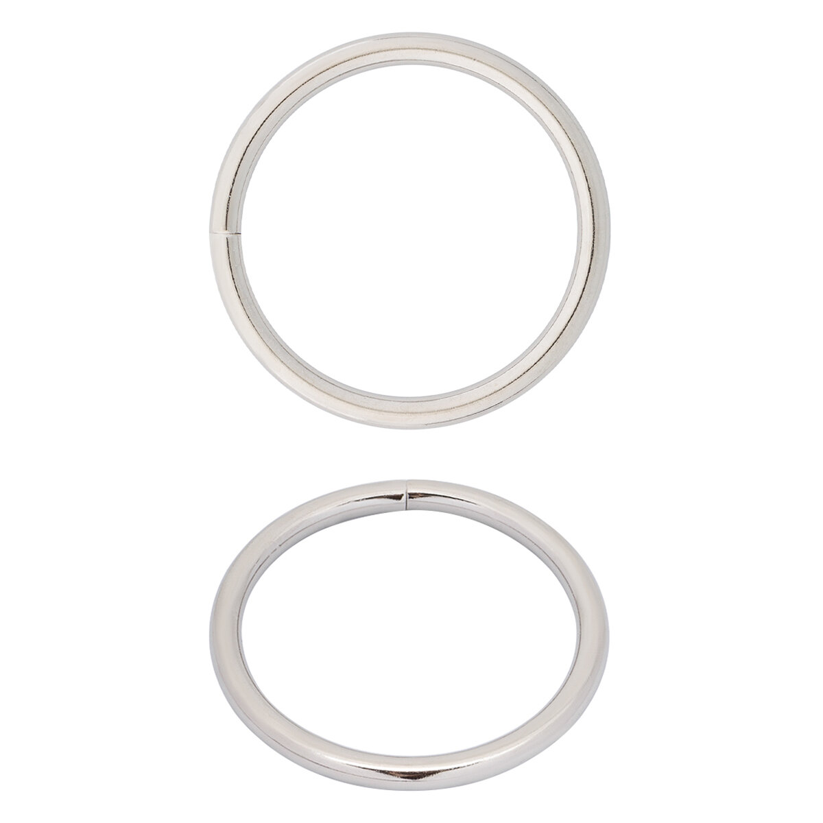 Кольцо соединительное разъемное для сумок, 50*5 мм, никель, Айрис (металл)