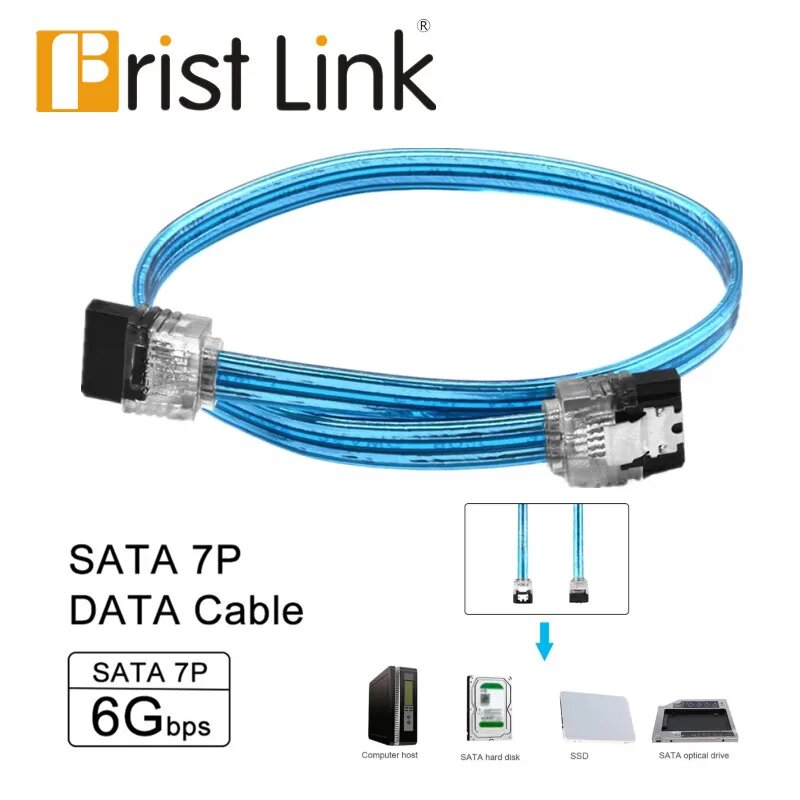 Frist link SATA III 6 Гбит/с кабель 90/180 градусов 70cm