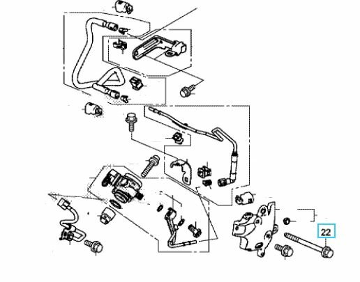 Болт с фланцем 8х85 (направляющая); Артикул Honda/Acura: 900135A2A00 (Оригинал)