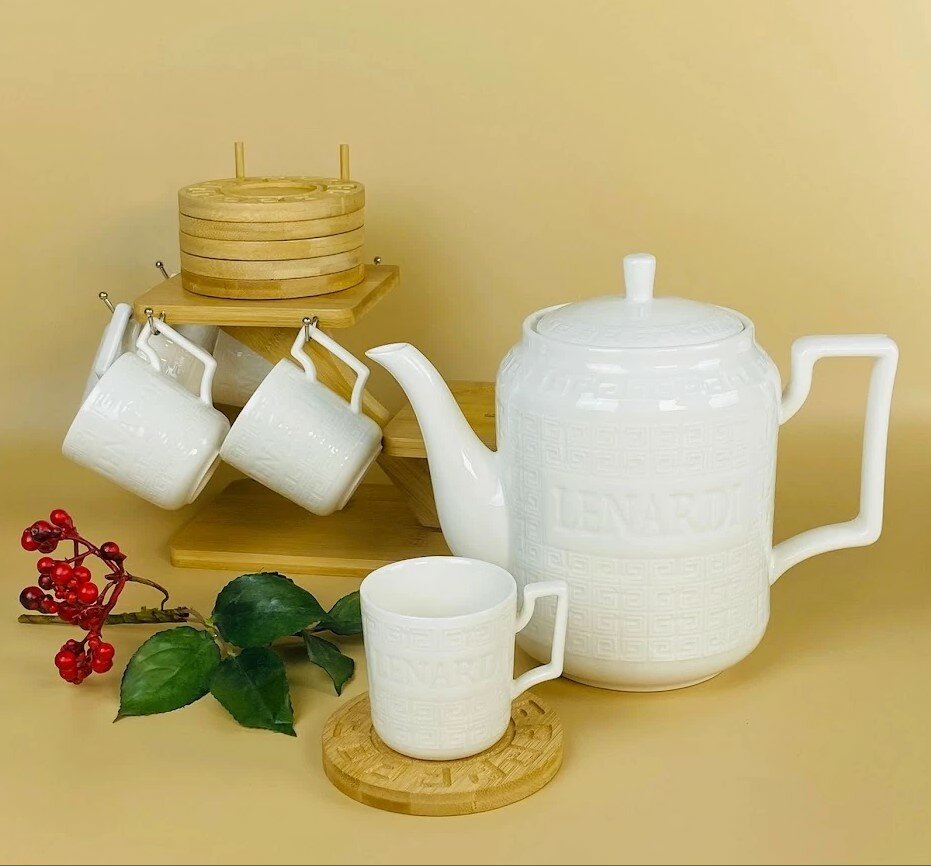 Чайный набор 13пр. 200 мл на подставке BAMBOO Фарфор 140-143 118-140-143