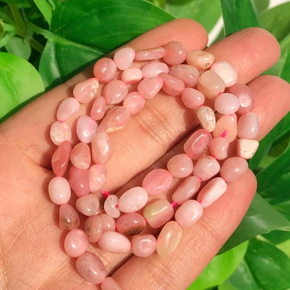 Бусины JILKOL ларимар 6-8 мм Розовый, Pink Opal
