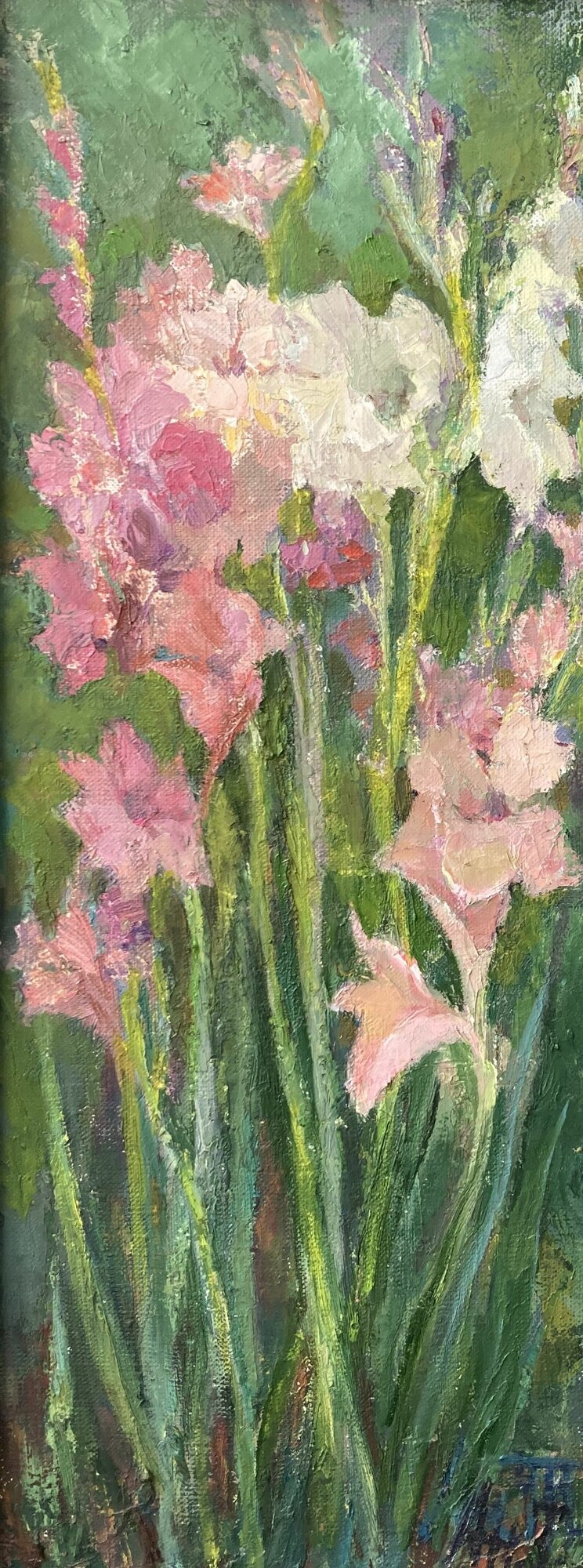 ART-Salon at Oktyabrskaya "Гладиолусы", 50х20см; холст, масло; авторская работа