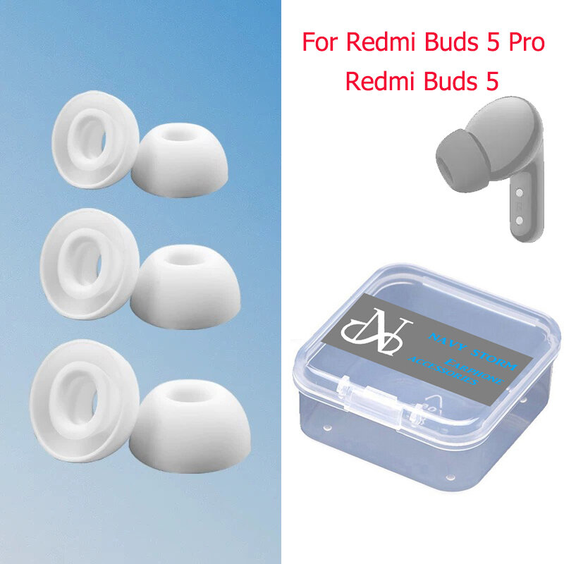 Амбушюры для наушников Xiaomi Redmi Buds 5 / 5Pro (3 пары S/M/L)