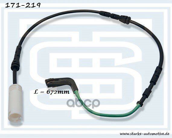 Датчик износа тормозных колодок_BMW E90-E93 M3 11.2007-- передний L/34352283335 34352283335 STARKE арт. 171219