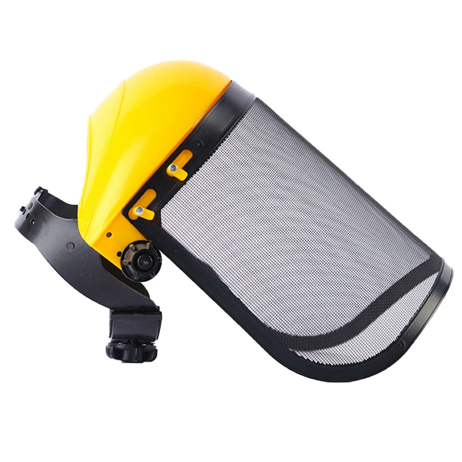 Защитная маска из стальной сетки, для газонокосилок, желтая