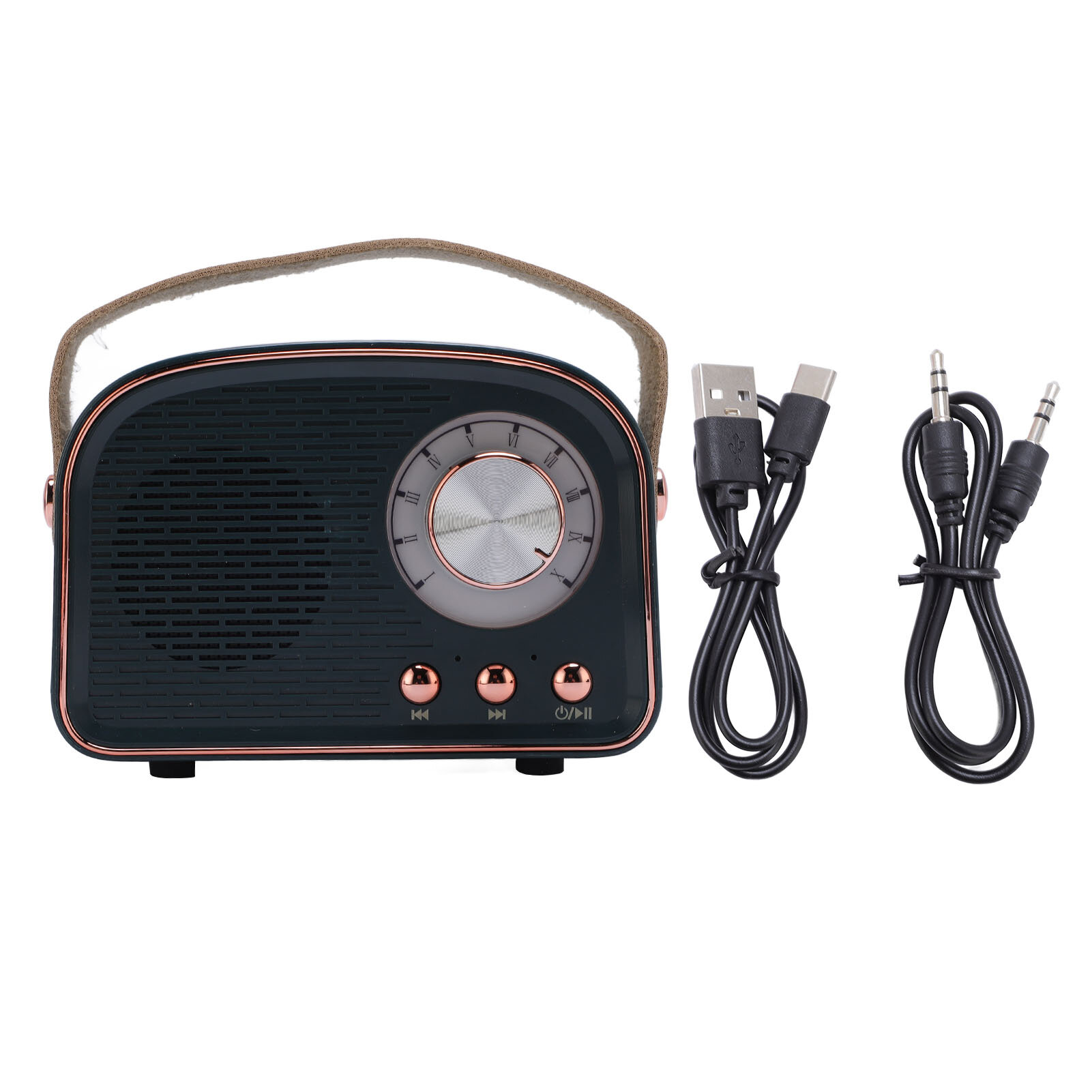 Retro Bluetooth -динамик маленький беспроводной портативный винтажный винтажный декор для дома на открытом воздухе DW21 темно -зеленый