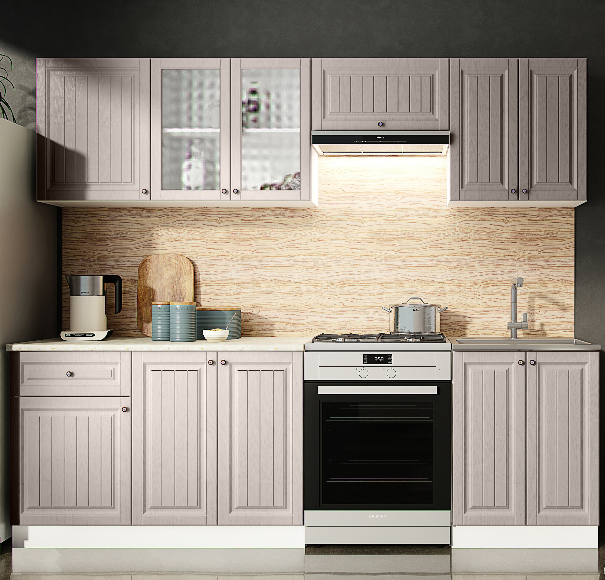 Кухонный гарнитур, кухня, мебель для кухни Хозяюшка 2.4 метра Мускат.