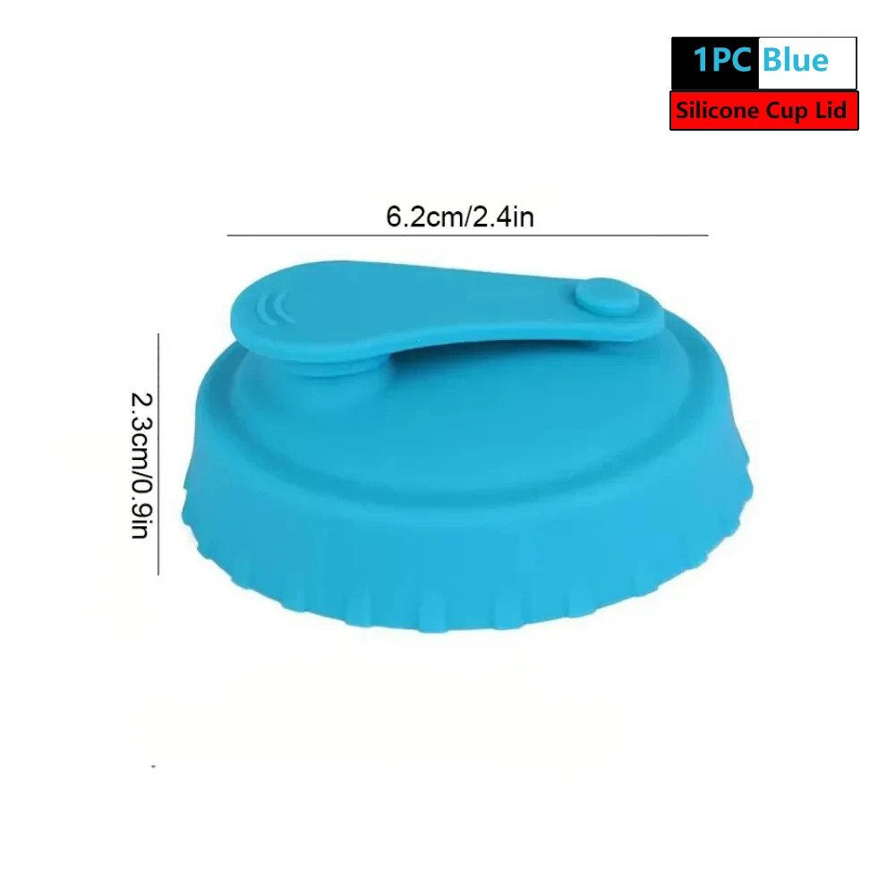 Силиконовая крышка для стакана, Blue, 1 шт.