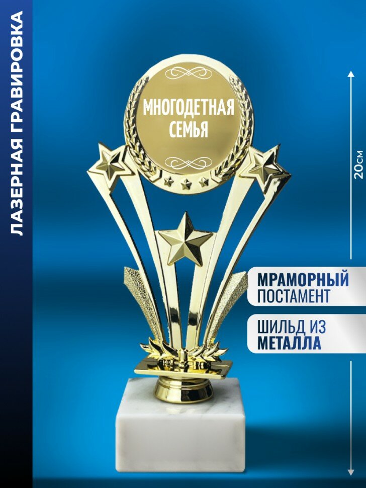 Наградная статуэтка Звезды "многодетная семья"