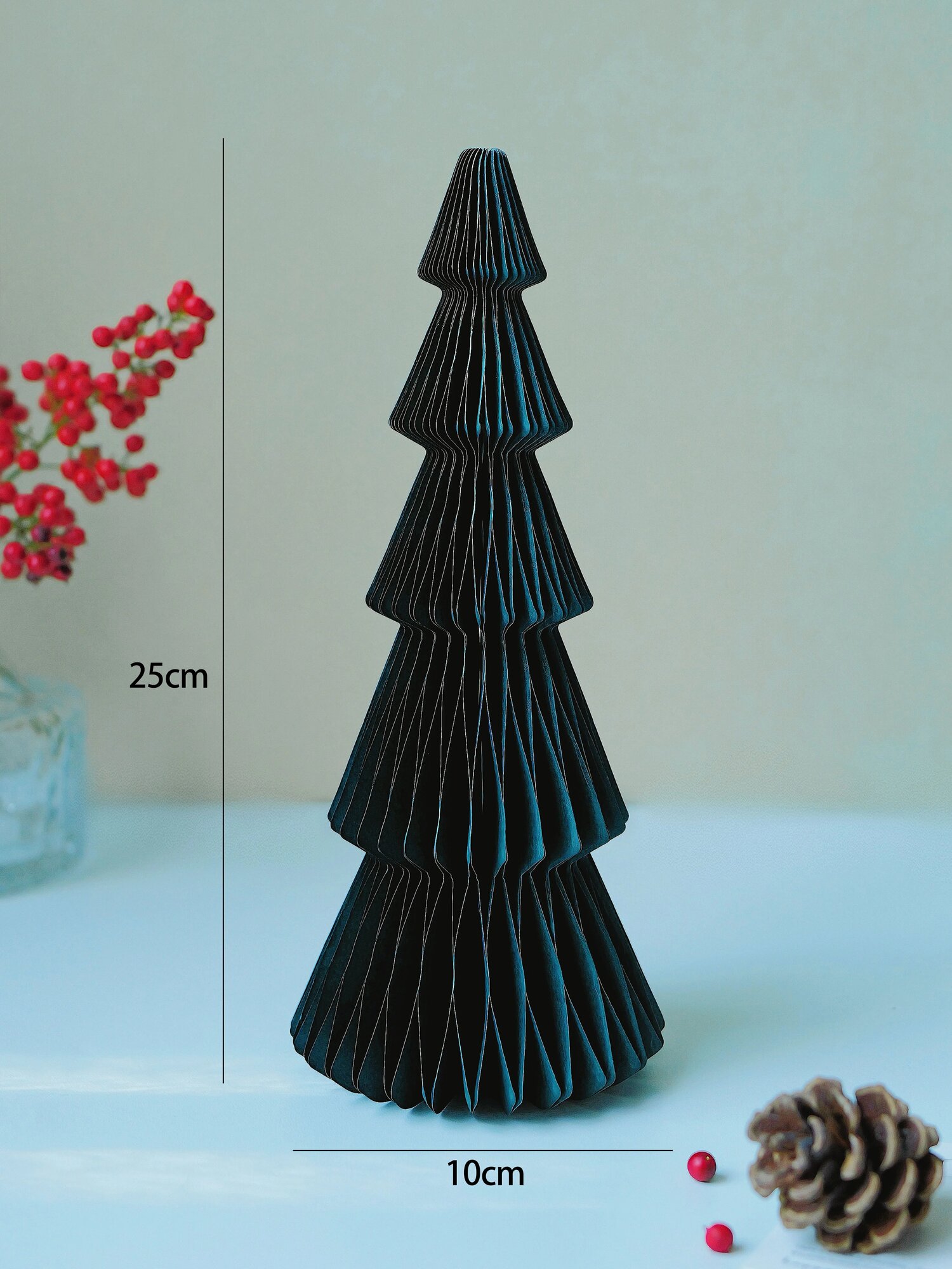 Рождественское украшение: объемная елка-оригами из сот, маленькая елка для гостиной, настольные украшения, оформление