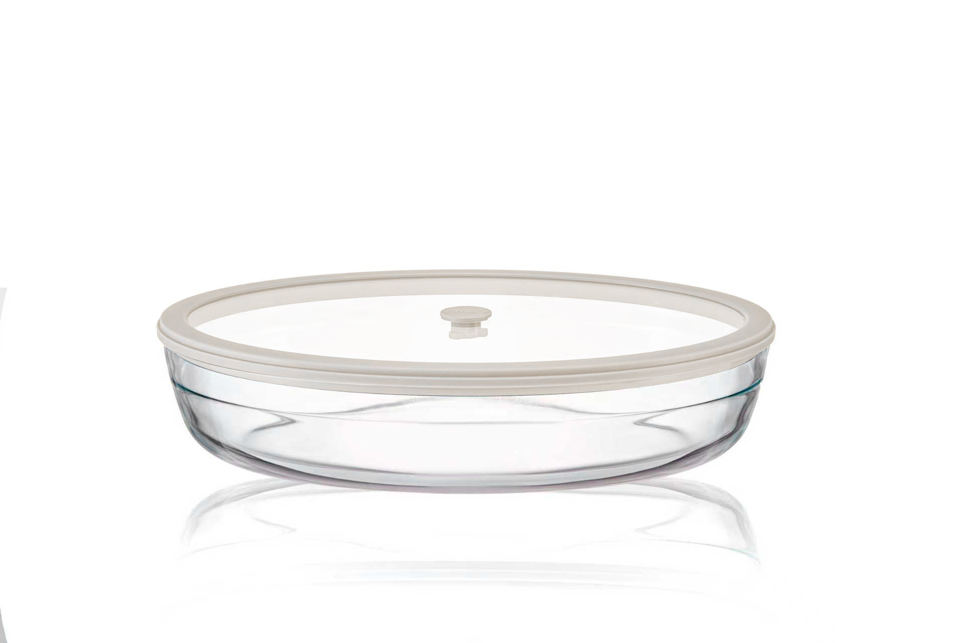 Cтеклянная форма 2000мл для запекания и выпечки Rohaus со стеклянной крышкой