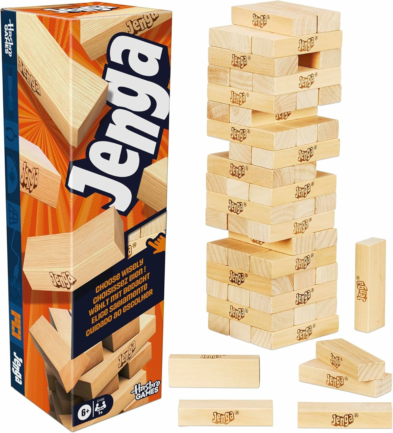Настольная игра Hasbro Games - Jenga/Классическая настольная игра Дженга- Хасбро G1499