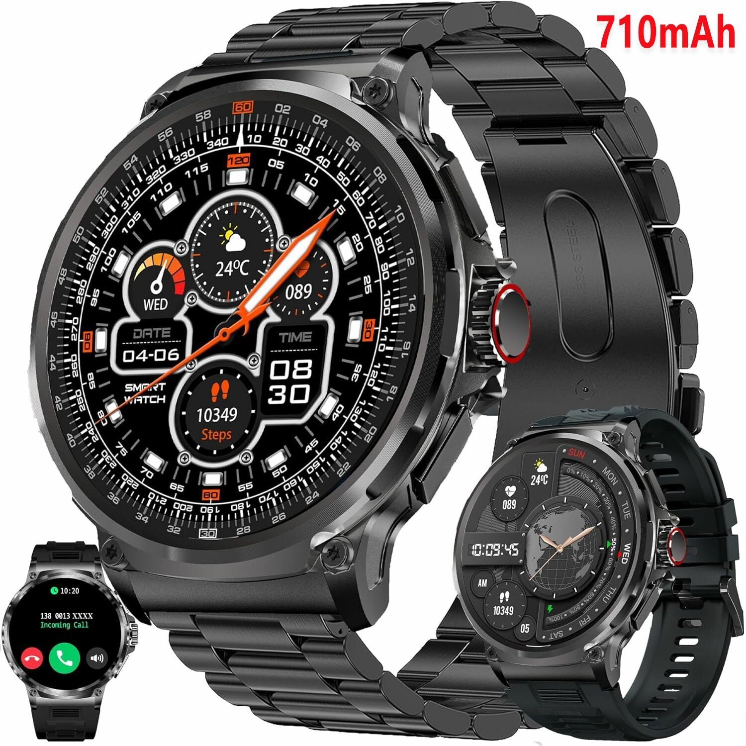 SACOSDING Смарт часы Спортивные Smartwatch, 1,85-дюймовый Ultra HD большой экран, Bluetooth Talking Smartwatch, поддержка IOS/Android системы.52mm