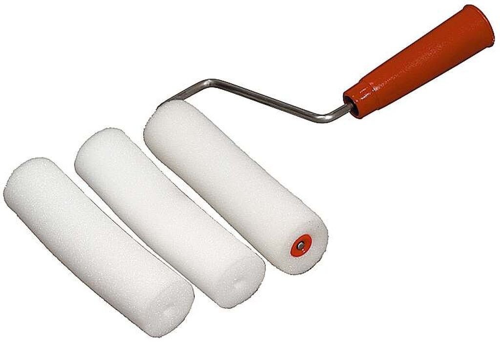 Мини-валик поролон (белый) + 2 шубки 140мм