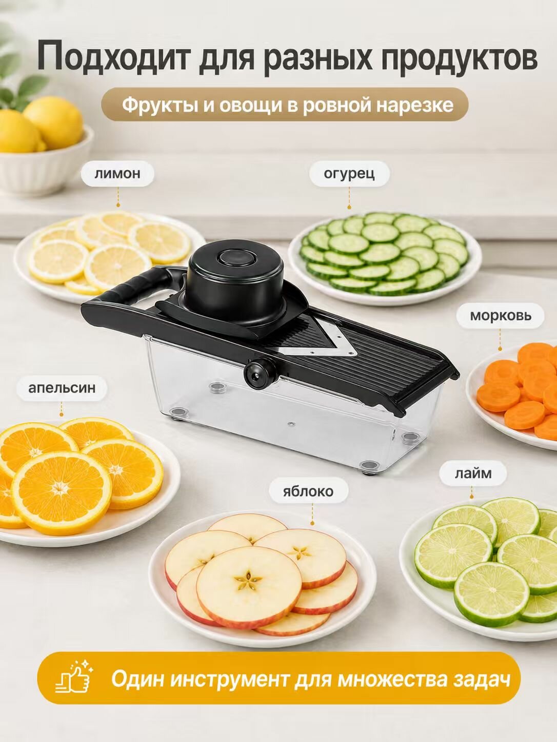 Овощерезка многофункциональная ручная для домашней кухни – быстрая нарезка и шинковка овощей для повседневных блюд
