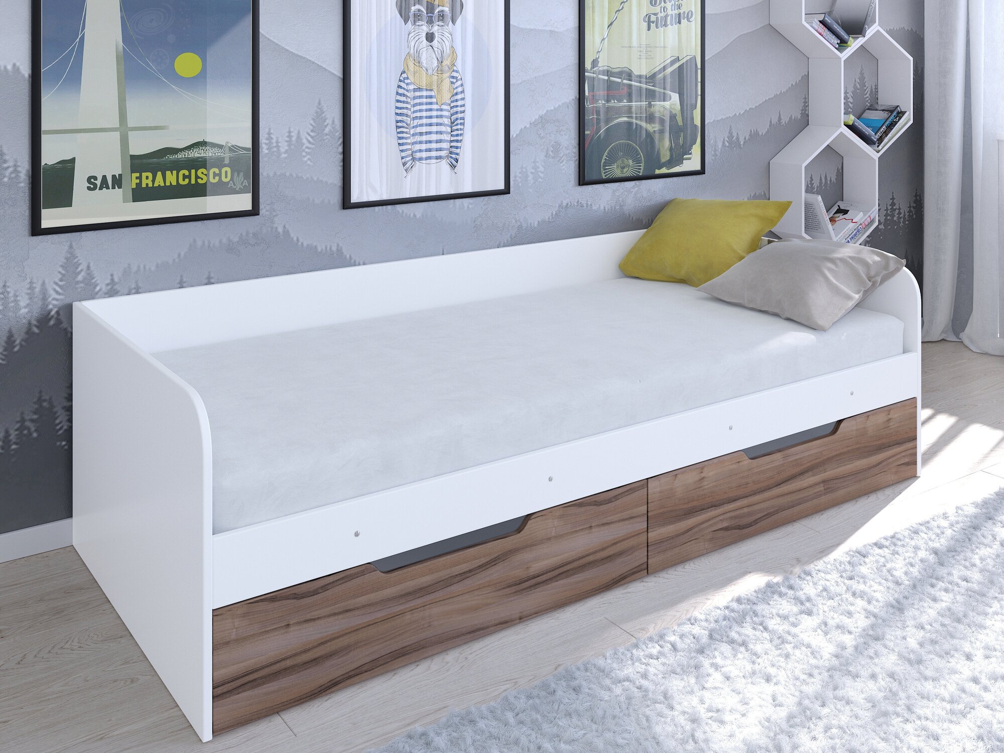 Кровать одноярусная Астра РВ-Мебель