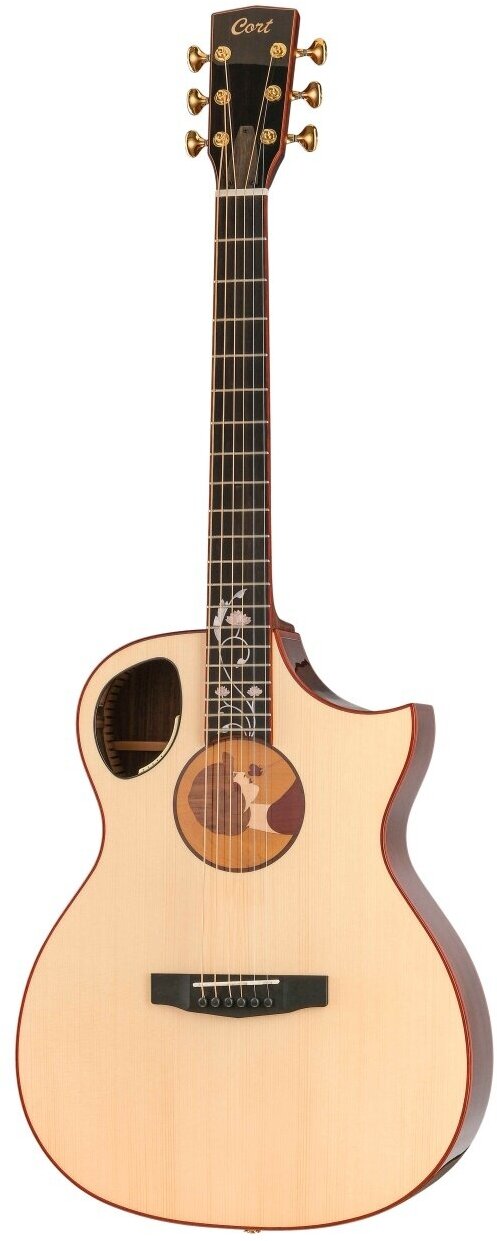 Roselyn-Redux-WCASE-NAT Masterpiece Series Электро-акустическая гитара, с чехлом, Cort