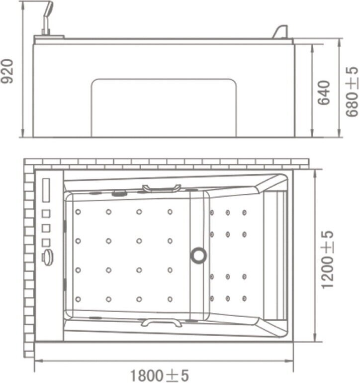 Акриловая ванна Orans BT-65105 180х120 L 65105L0