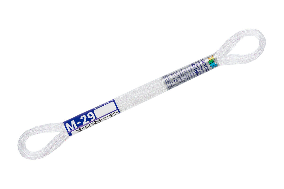 Мулине "Gamma" NM металлик 100% полиэстер 8 м М-29 белый