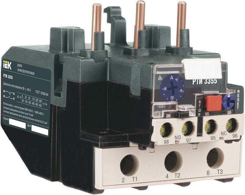 Реле тепловое IEK арт. DRT30-0055-0070, РТИ-3361, 55-70А, 1 шт