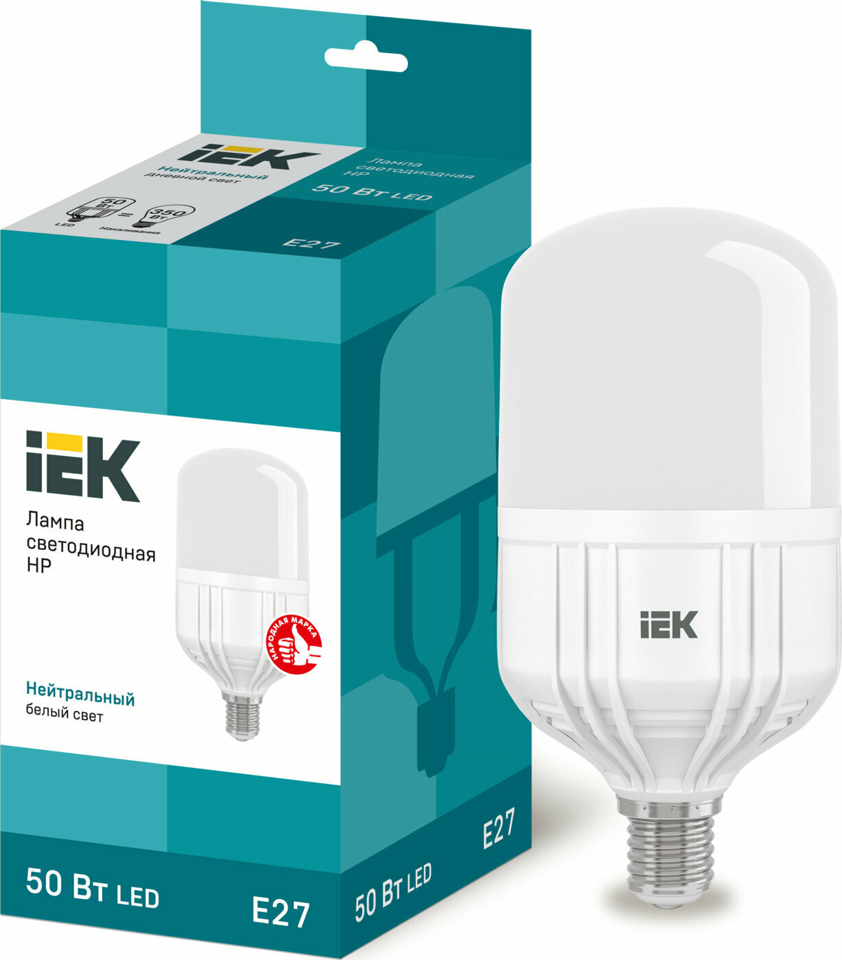 Лампа светодиодная HP 50Вт 230В 4000К E27 IEK