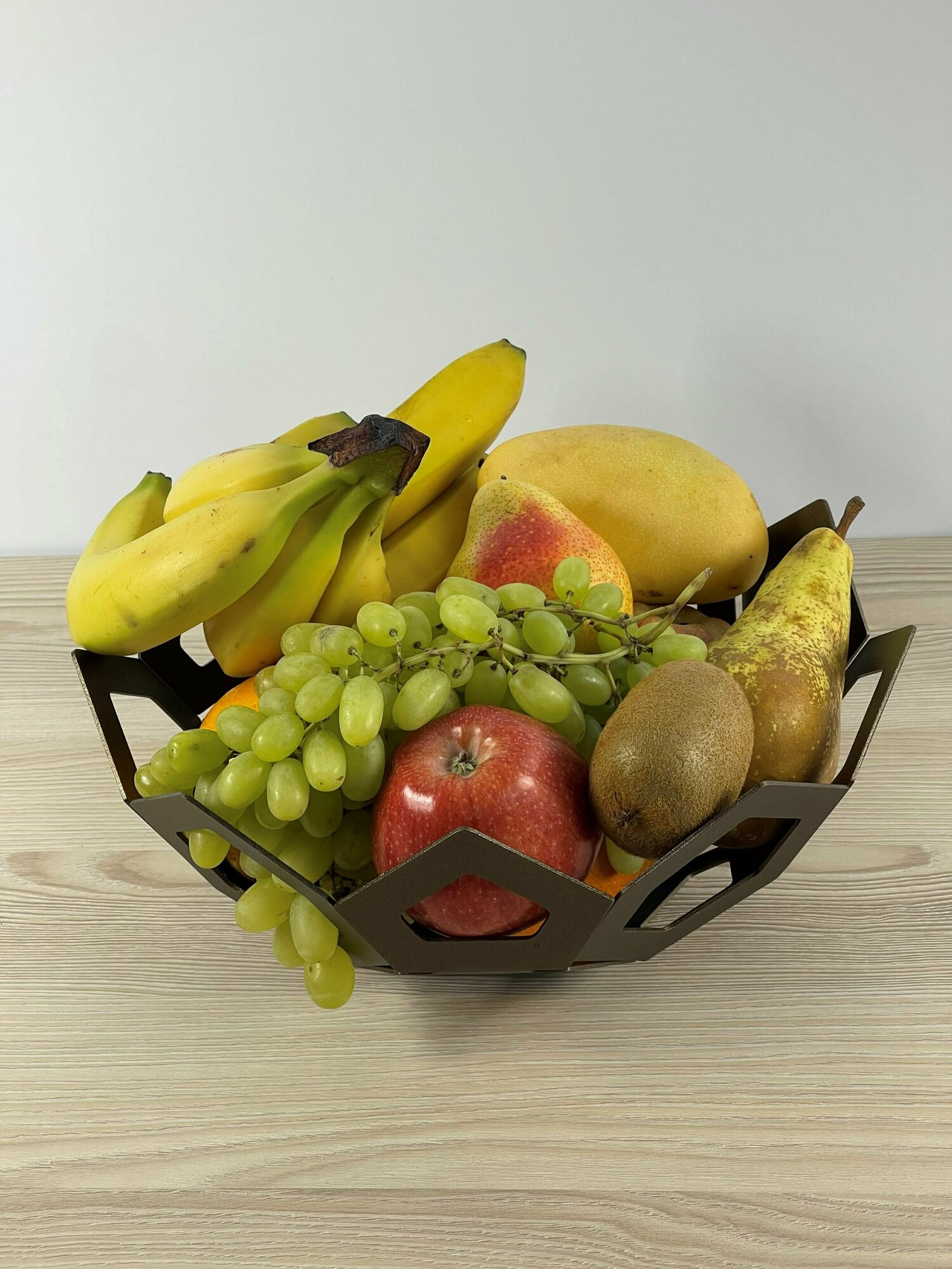 Ваза для фруктов/Органайзер металлический настольный, бронзовый, 27х12 см, Мастерская уюта Зонт