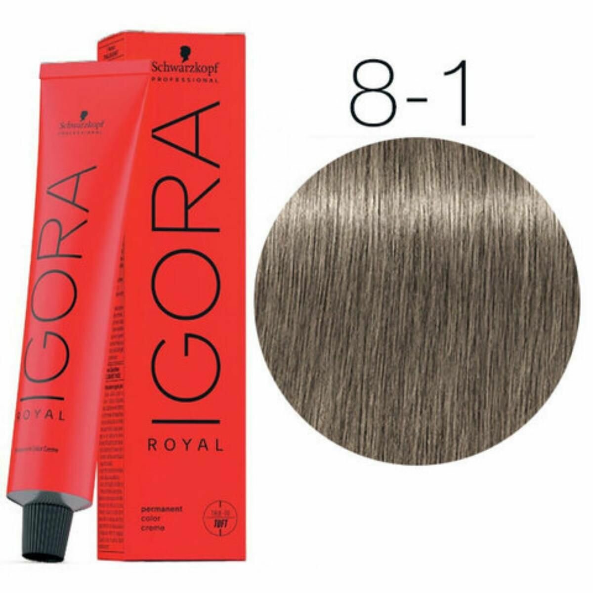 Schwarzkopf Igora Royal - 8-1 Светлый русый Стойкая крем-краска для волос 60 мл