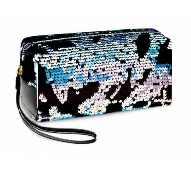 Пенал 1 отделение на молнии, 20,5*11*9,5 СМ "радужный голубой" пайетки 48771