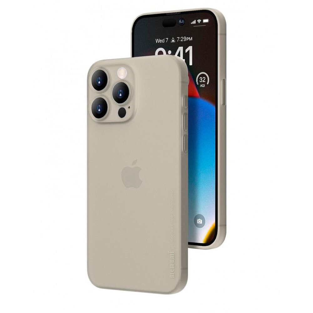 Чехол Memumi Ultra Slim 0.3 для iPhone 15 Pro 6.1" цвет: Титан