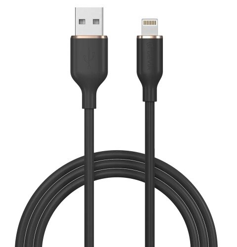 Devia Кабель силиконовый Jelly Series, USB - Lightning, 1.2 м, черный