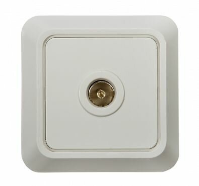 Розетка ТВ BOLLETO белая накл 7027