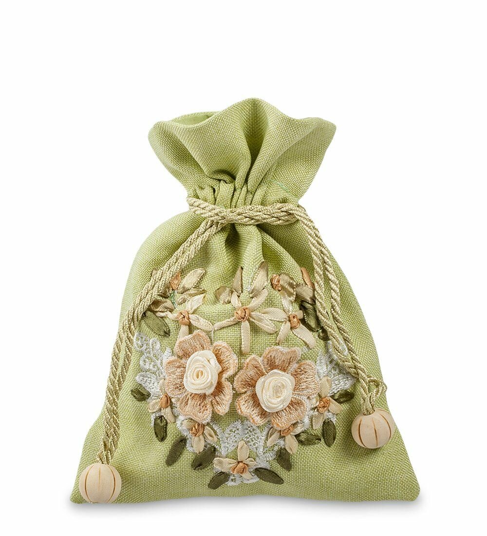 Мешочек подарочный из льна 'Лесные цветы'