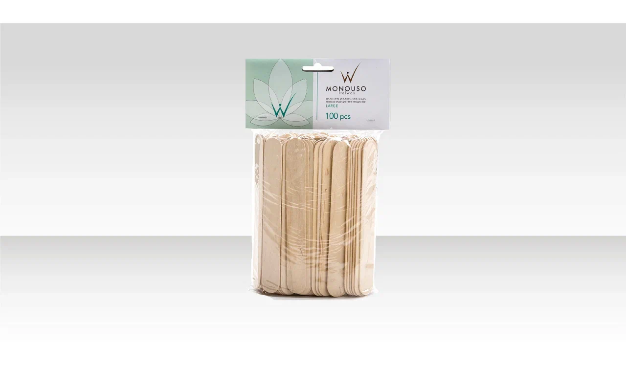 Шпатель деревянный 200х25 мм "Большие" Italwax, 60 шт/упк