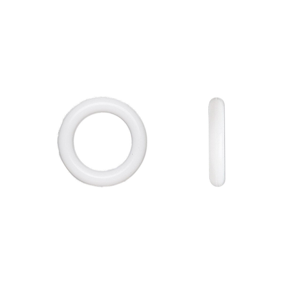 Колечко силиконовое, 12х2.0мм, белое, базовый материал - силикон, без покрытия, 10 шт.