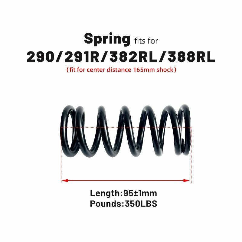 Пружина задняя 290/291R/382RL/388RL, 95mm-350lbs