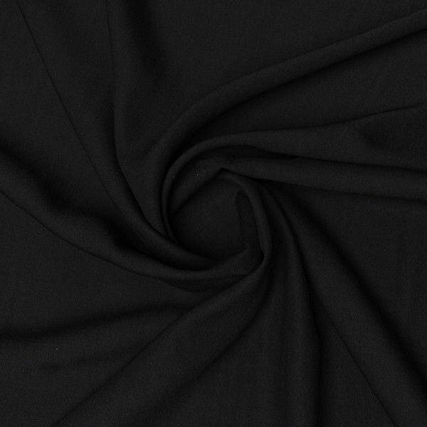 Костюмная ткань "Ткани-100", 90% вискоза, 10% нейлон, матовая, черная, 1.4x2 м