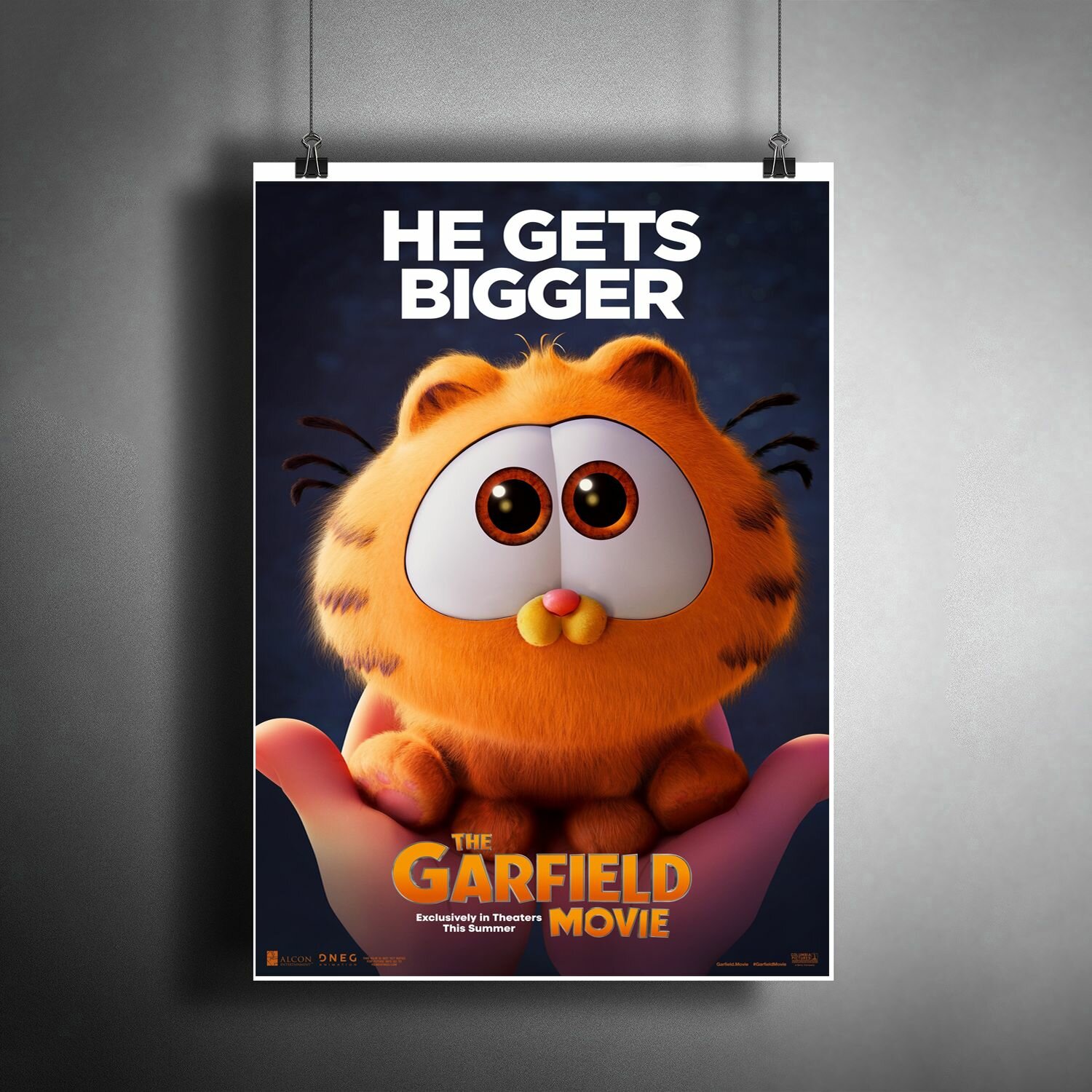 Постер плакат для интерьера Гарфилд / Декор дома, офиса, комнаты A3 (297 x 420 мм)