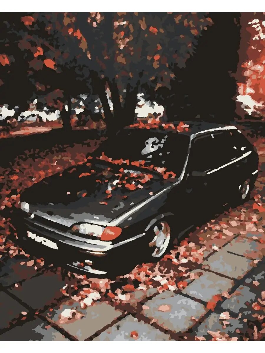 Картина по номерам Машина Ваз 2114 Лада Жигули