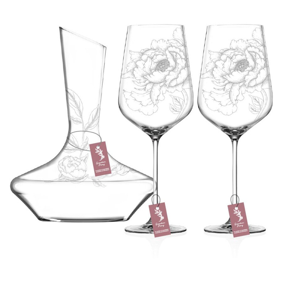 Набор для вина LUCARIS Gracias из декантера и бокалов, 2 шт, хрусталь, для напитков