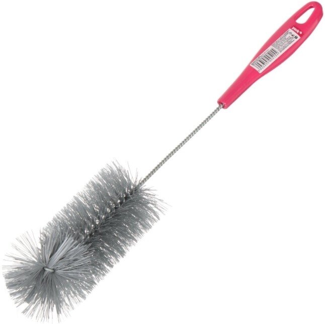 Ершик для бутылок York / Йорк пластик белый 36см / щетка для мытья посуды