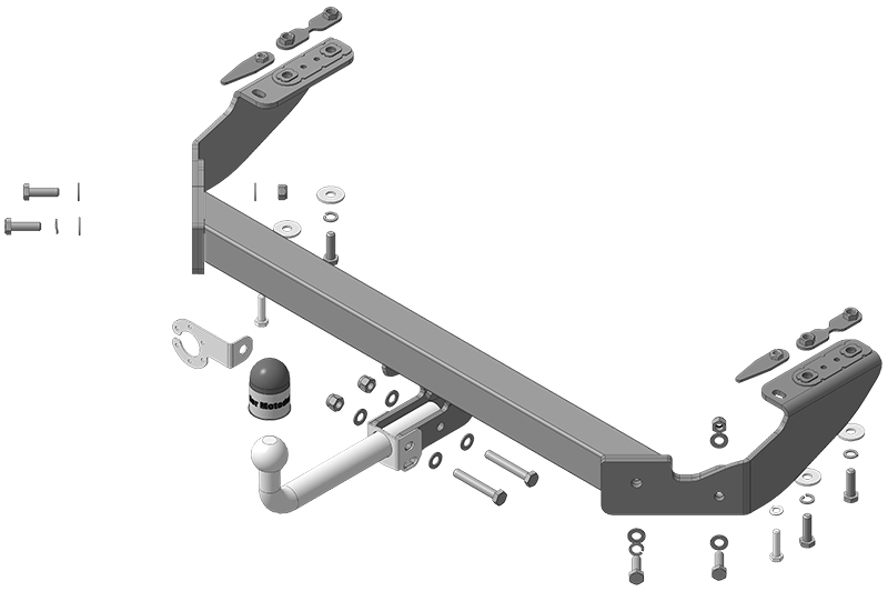 Фаркоп Motodor на Exeed TXL 2024-, с оцинк. Шар, арт.99020-A