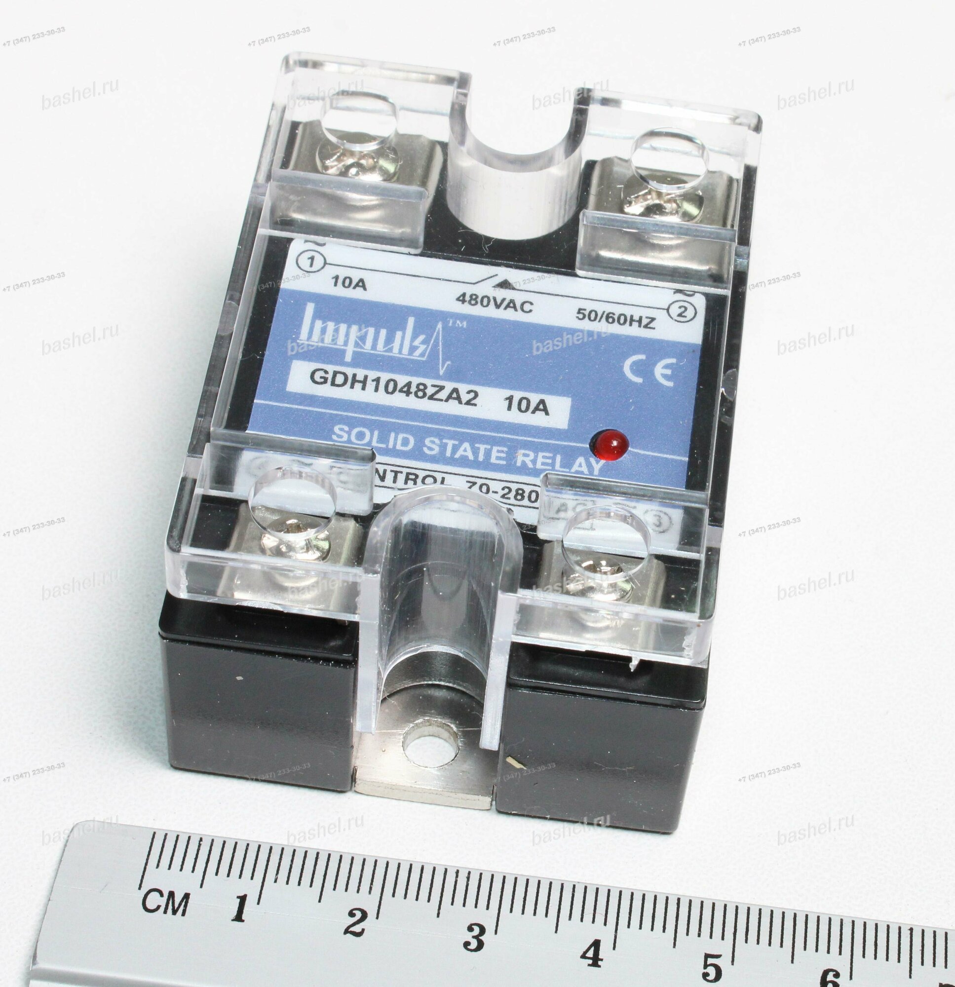 Реле твердотельное GDH1048ZA2, IMPULS, 1ф, 10А, 480V AC, 70-280V AC
