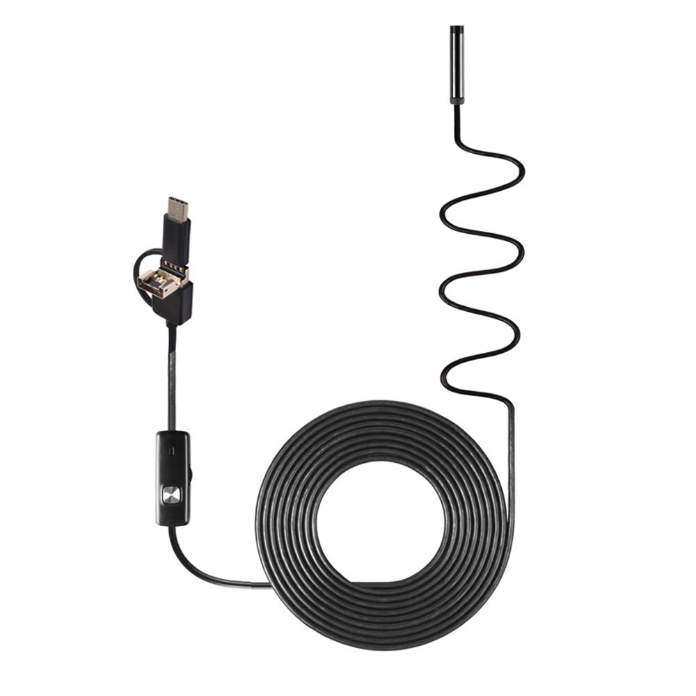 3-в-1 Эндоскоп для мобильного телефона Type-C + Micro USB + USB