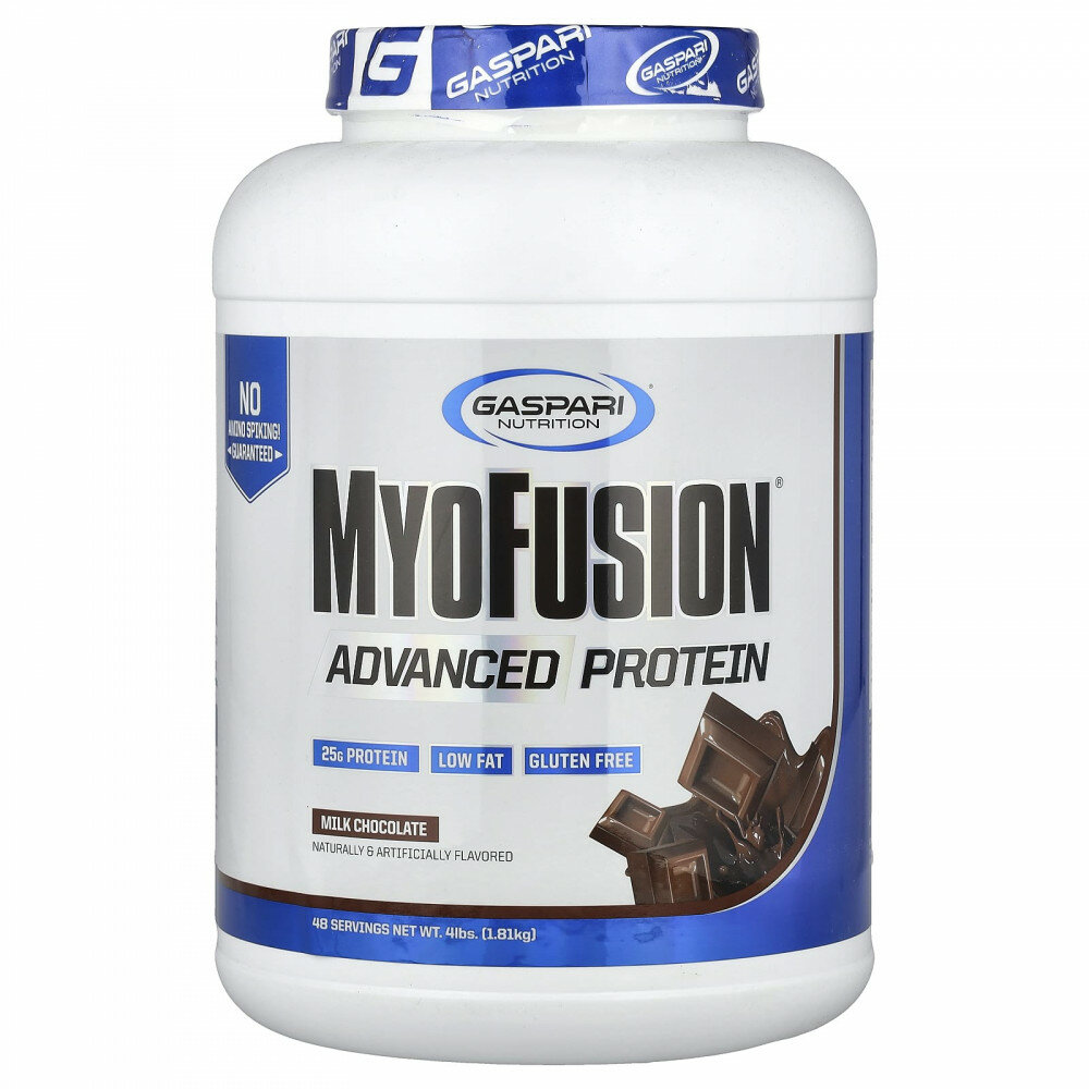 Gaspari Nutrition, MyoFusion®, улучшенный протеин, молочный шоколад, 1,81 кг (4 фунта)