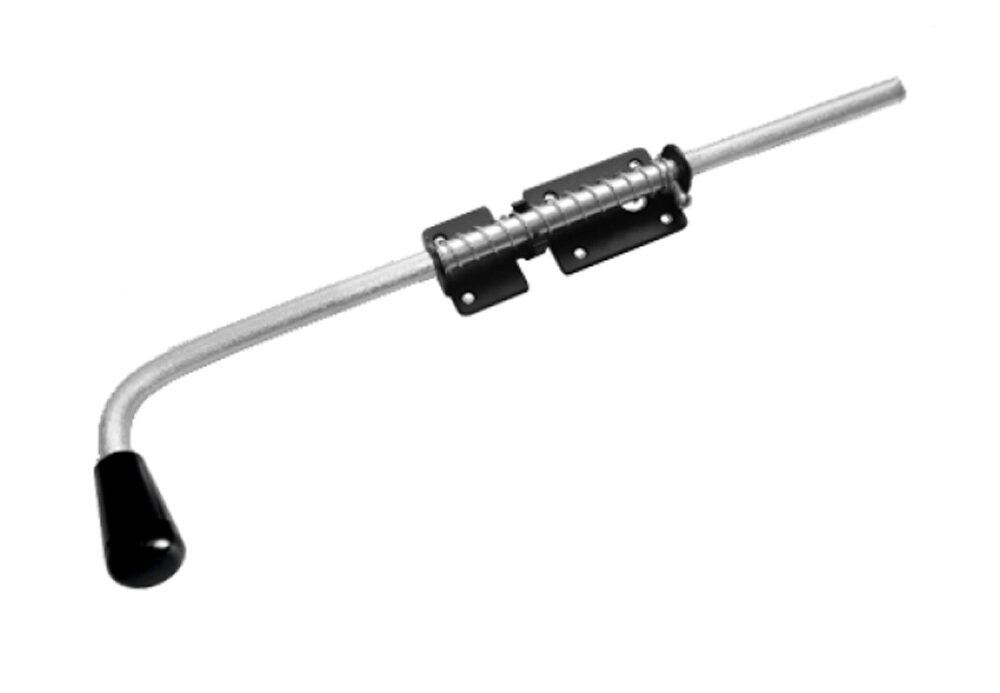 Засов с пружиной 500 мм черный Домарт