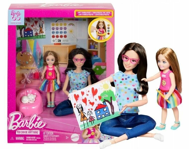 Кукла Mattel Barbie - Игровой набор с 2 куклами Арт-терапия - Барби HRG48